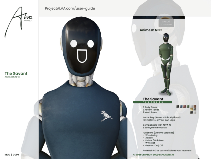 Second Life Marketplace - Project ALVA. The Savant [NPC]